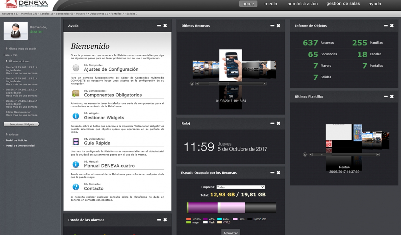 Publicidad Digital » Software de Digital Signage DENEVA